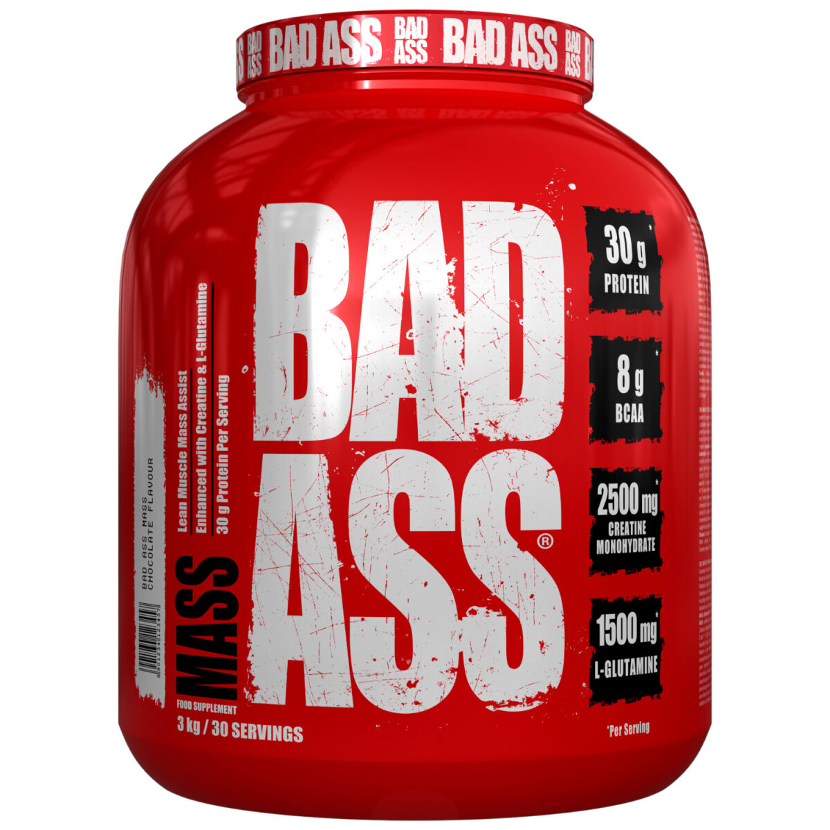 Bad Ass Mass 3kg Strawberry 3990
